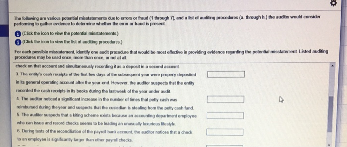 Solved The Folloawing Are Various Potential Miestatements Chegg solved-the-folloawing-are-various-potential-miestatements-chegg