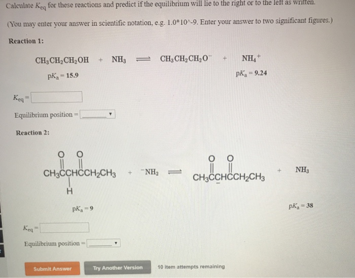 Solved Calculate Keq for these reactions and predict if the | Chegg.com