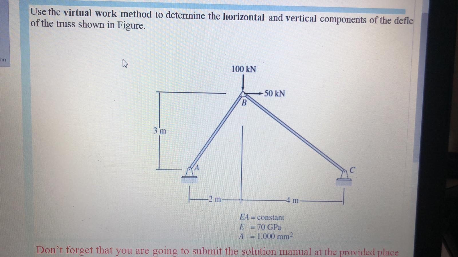 Solved Use the virtual work method to determine the | Chegg.com