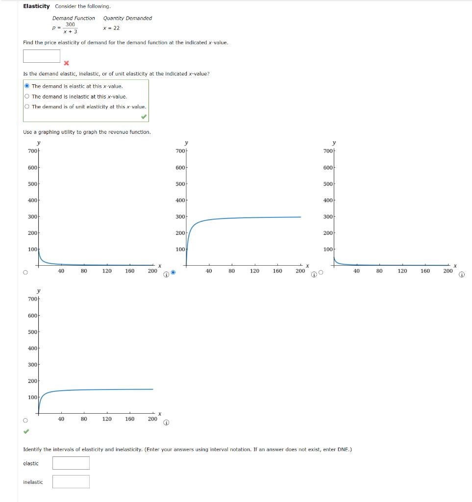 Solved Consider the following. Demand Function p = 300/( x + | Chegg.com