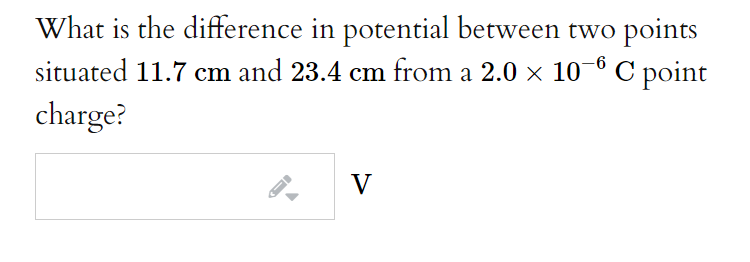Solved What is the difference in potential between two | Chegg.com