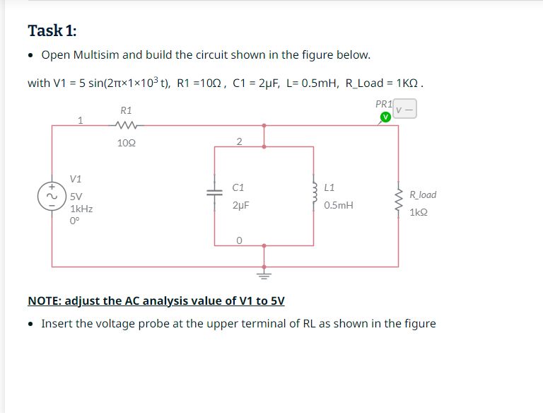 Solved - Choose Simulate from the menu bar -->Analysis -->AC | Chegg.com