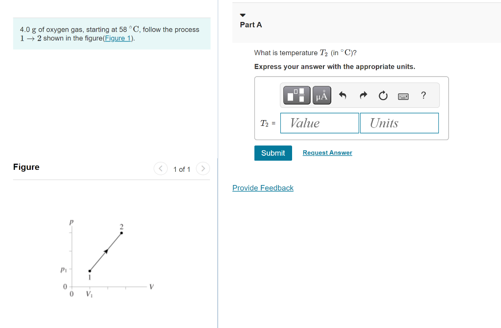 Solved Part A 4.0 g of oxygen gas, starting at 58∘C, follow | Chegg.com