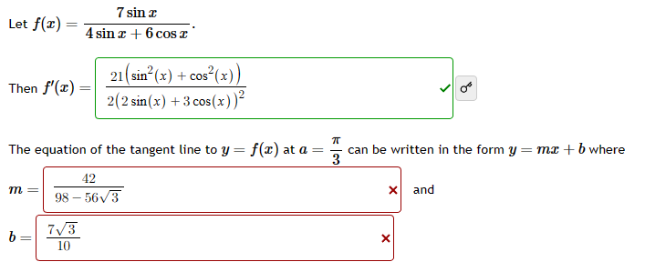 Solved Let f(x)=4sinx+6cosx7sinx. Then | Chegg.com