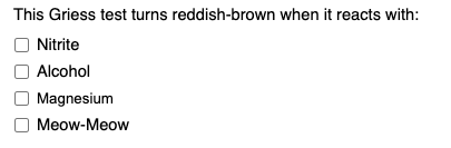 Solved I know the Griess test is a test for Nitrates but I | Chegg.com