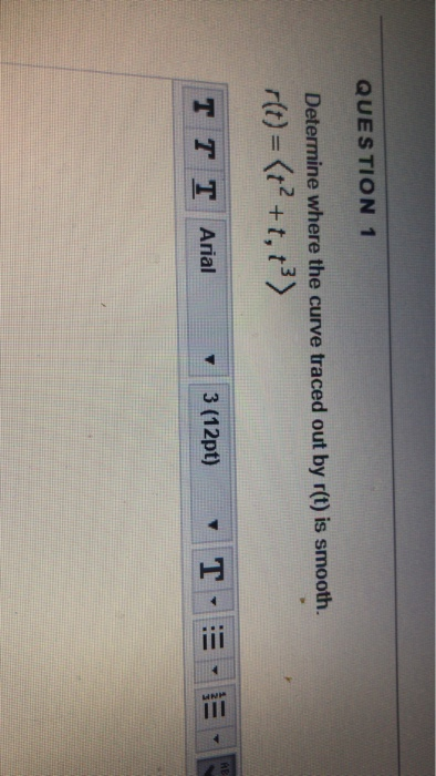 Solved QUESTION 1 Determine where the curve traced out by | Chegg.com