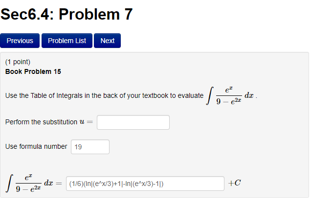 Solved Sec6.4: Problem 5 Previous Problem List Next (1 | Chegg.com