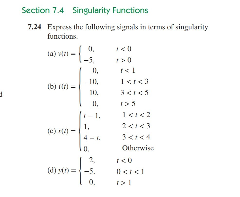 Solved Section 7.4 Singularity Functions 7.24 Express the | Chegg.com