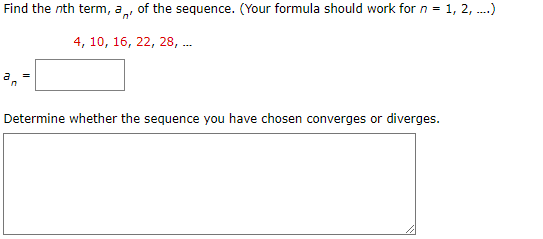 Solved Find the nth term, an, of the sequence. (Your formula | Chegg.com