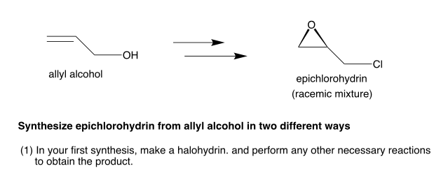 Solved -OH allyl alcohol CI epichlorohydrin (racemic | Chegg.com