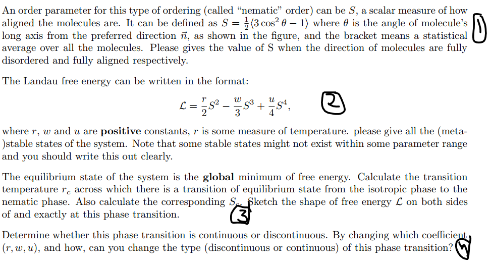 Solved Liquid crystals are composed of ﻿long rod-shaped | Chegg.com