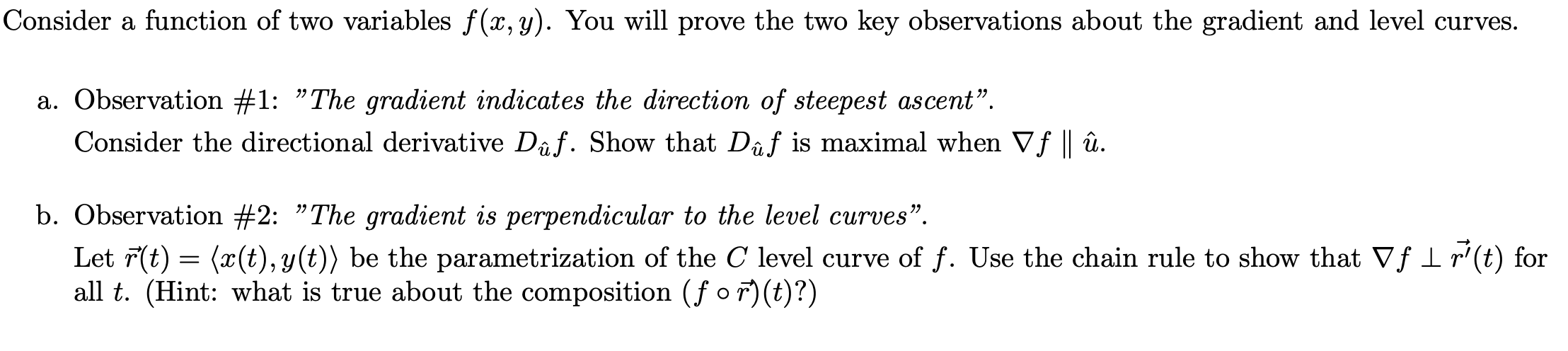 Solved Consider a function of two variables f(x, y). You | Chegg.com