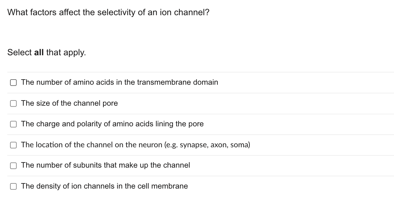Solved What factors affect the selectivity of an ion | Chegg.com