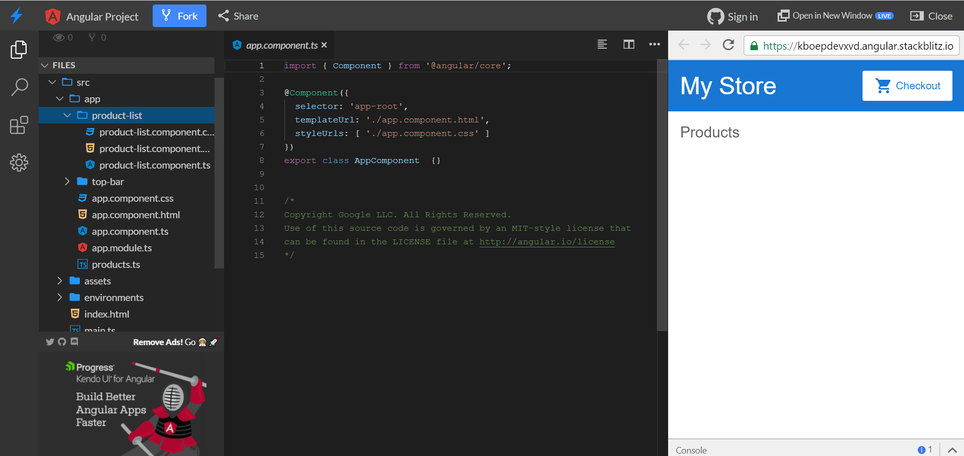 Online store Show your understanding of Angular. 1. | Chegg.com