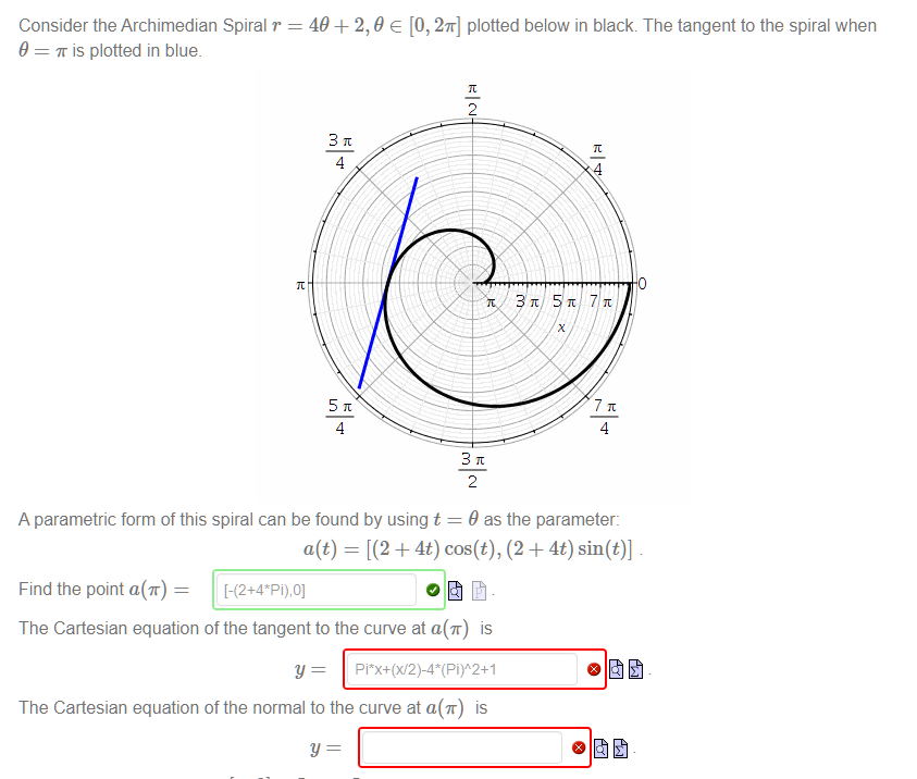 Solved Consider the Archimedian Spiral r=4θ+2,θ∈[0,2π] | Chegg.com