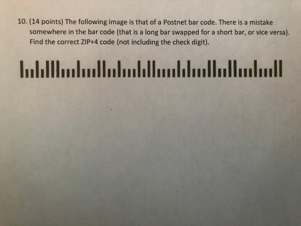 Solved 10. (14 points) The following image is that of a | Chegg.com