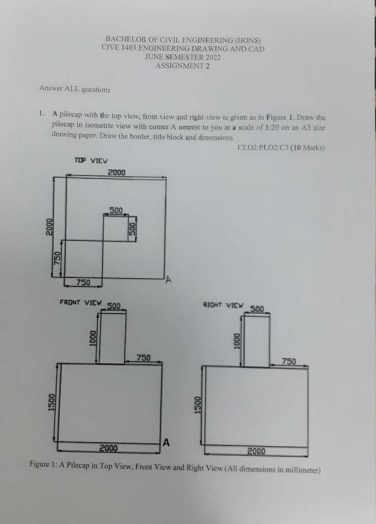 Solved Engineering Manual Drawing .Please do not copy | Chegg.com