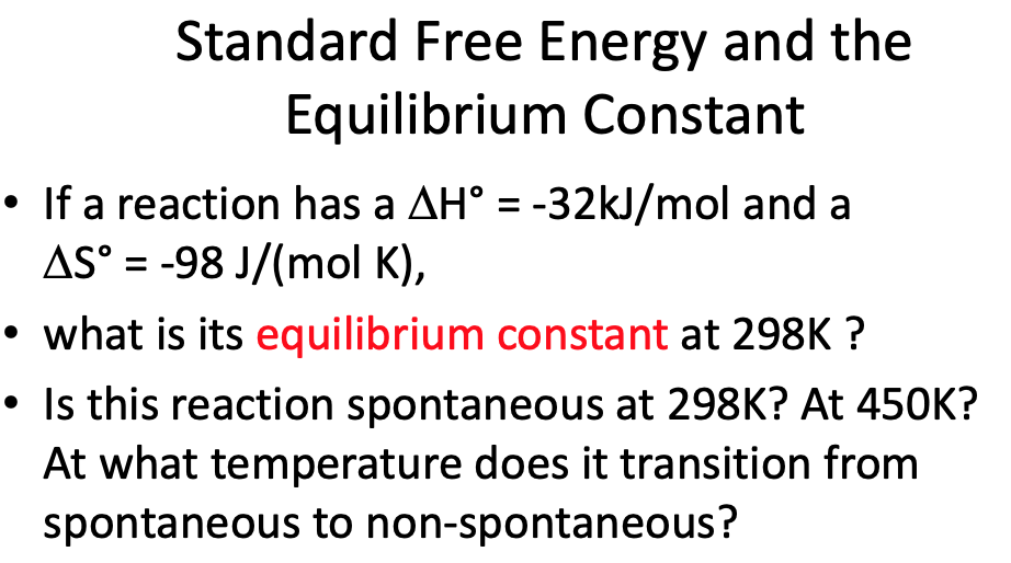 Solved Standard Free Energy and the Equilibrium Constant - | Chegg.com