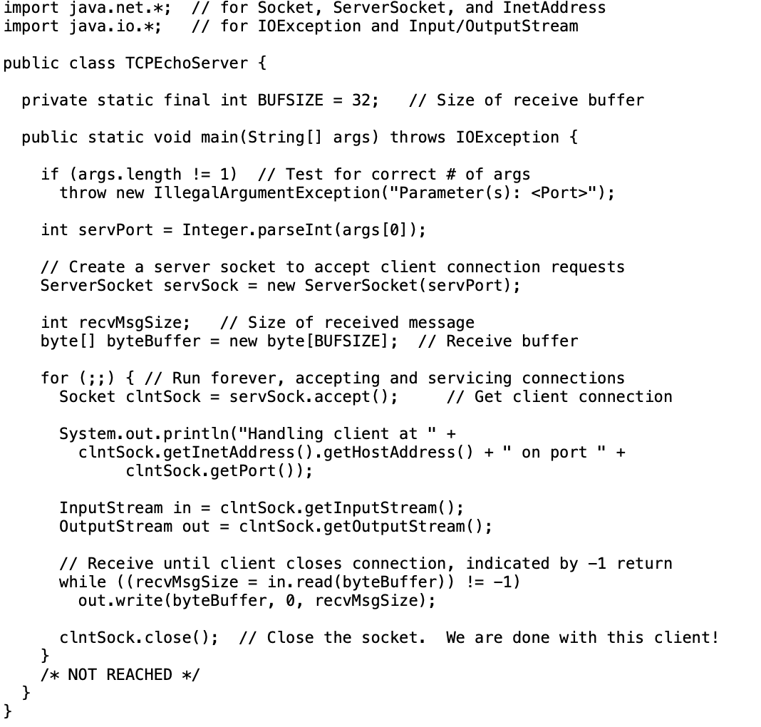 Solved What you need to do: 1. Implement a simple TCP | Chegg.com