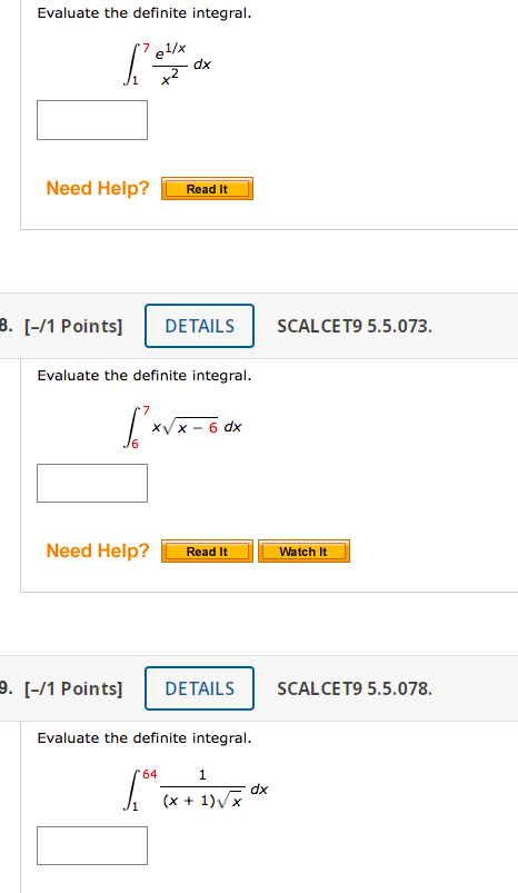 Solved Evaluate the definite integral. e1/x x² dx Need Help? | Chegg.com Solved Evaluate the definite integral. e1/x x² dx Need Help? | Chegg.com