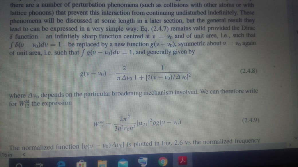 Q No 1 Consider The Line Profile For Stimulated