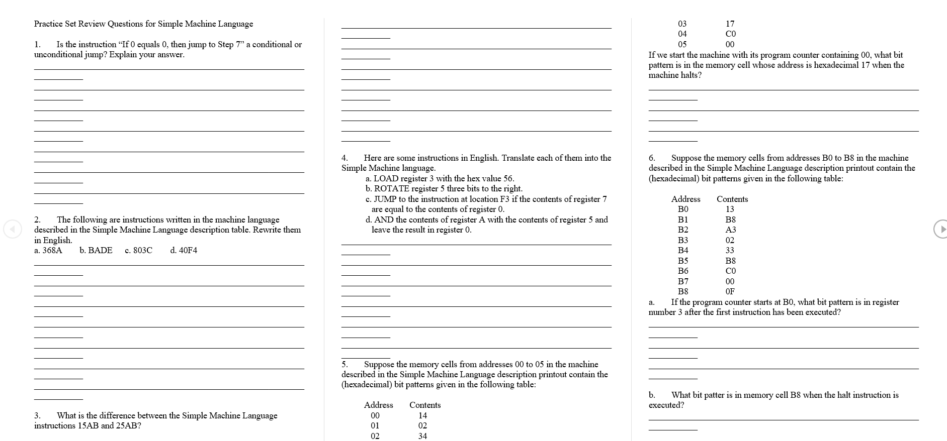 Solved Practice Set Review Questions for Simple Machine | Chegg.com