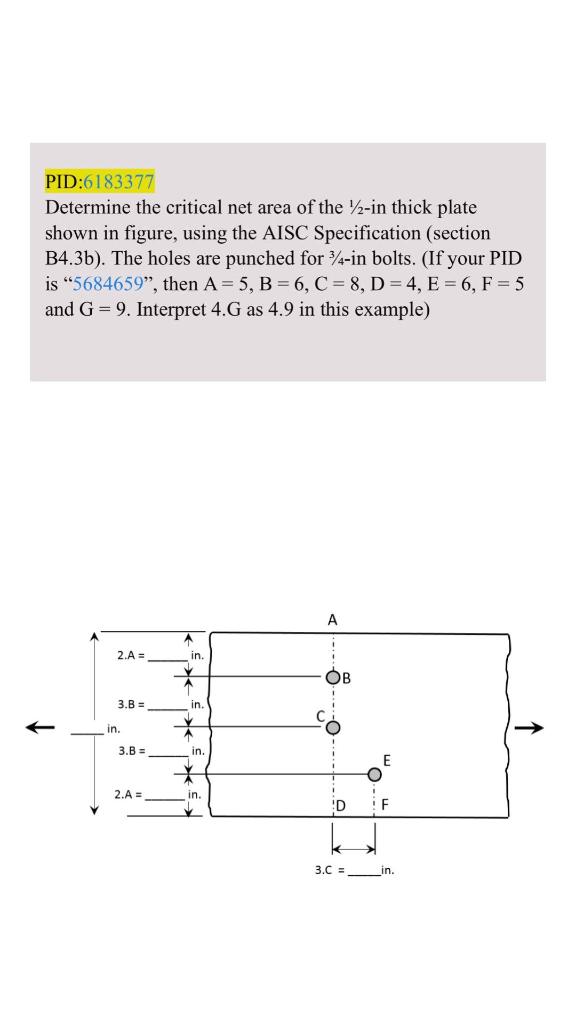 Solved PID:6183377 Determine the critical net area of the | Chegg.com