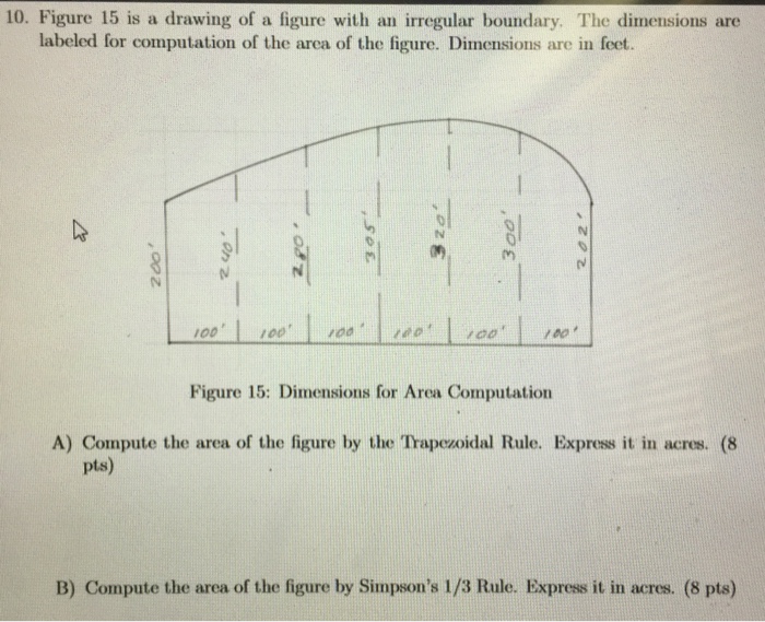 Solved Figure 15 is a drawing of a figure with an irregular | Chegg.com