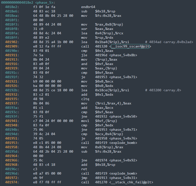 Solved this is a phase of a binary bomb, I need help finding | Chegg.com