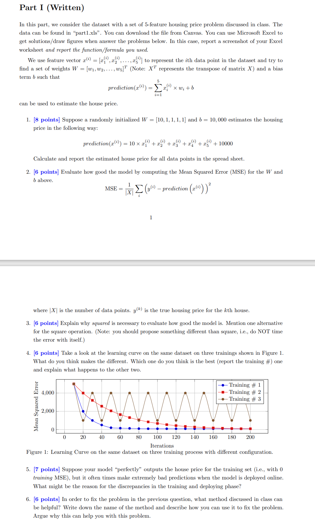 Solved In this part, we consider the dataset with a set of 5 | Chegg.com