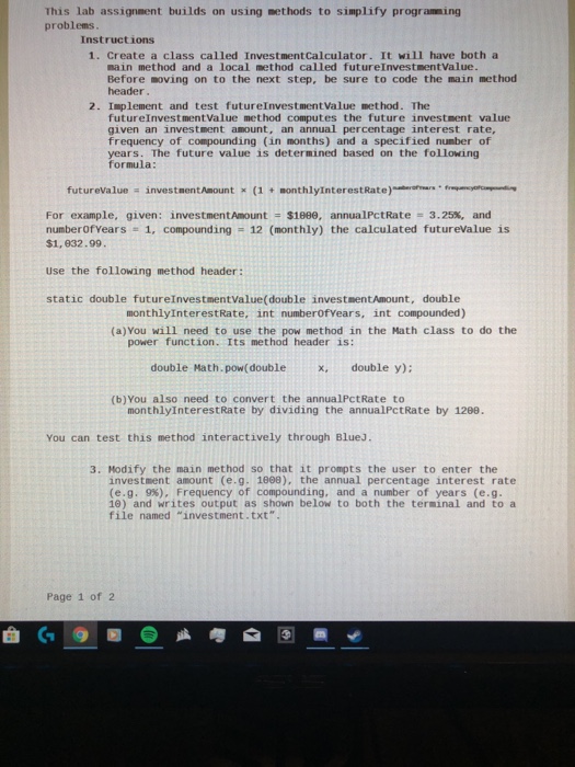 Solved This lab assignment builds on using methods to | Chegg.com