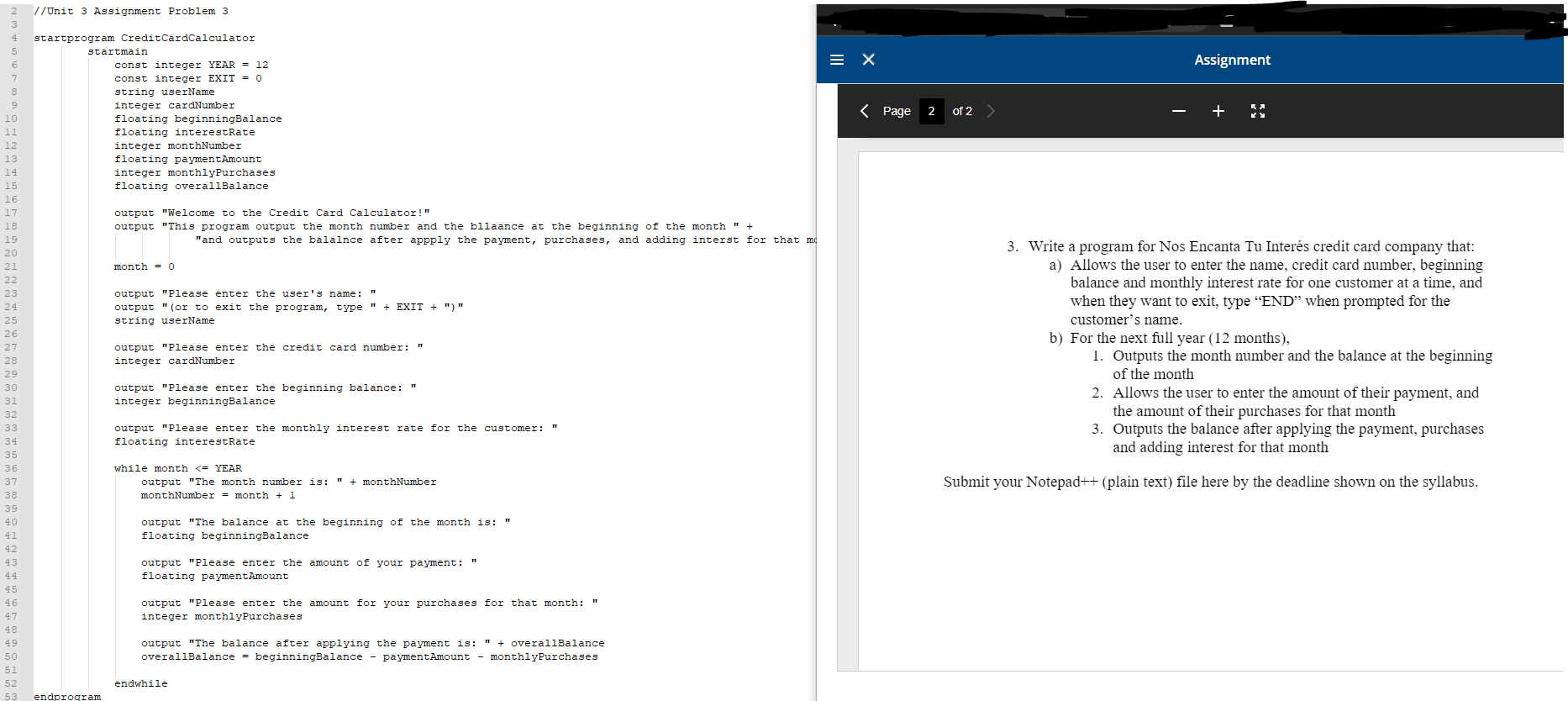 Not sure if my calculations are correct according to | Chegg.com