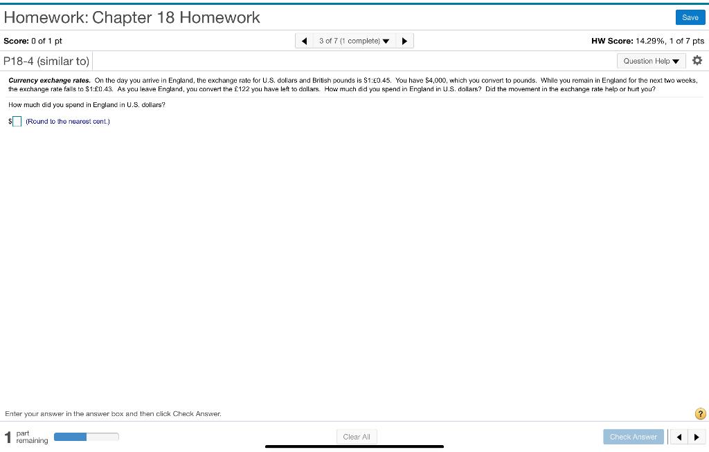 Solved Homework Chapter 18 Homework Save Score 0 Of 1 Pt 3