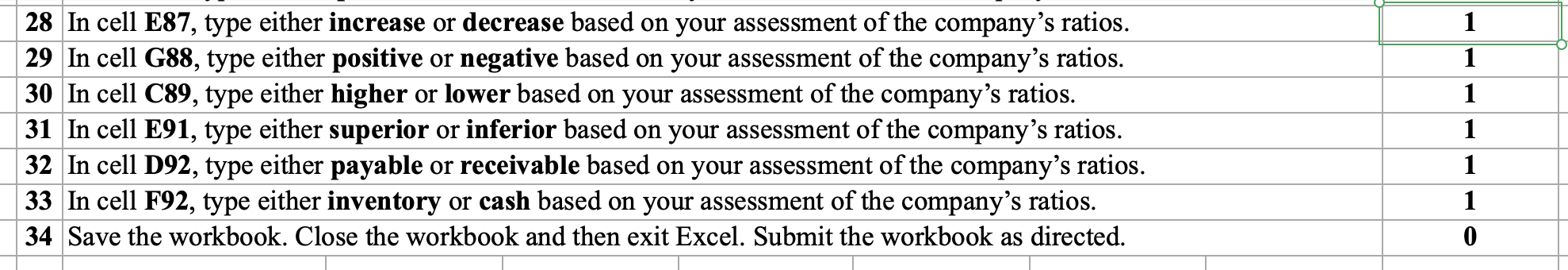 Solved Excel Exercise: Chapter 3 Financial statement | Chegg.com