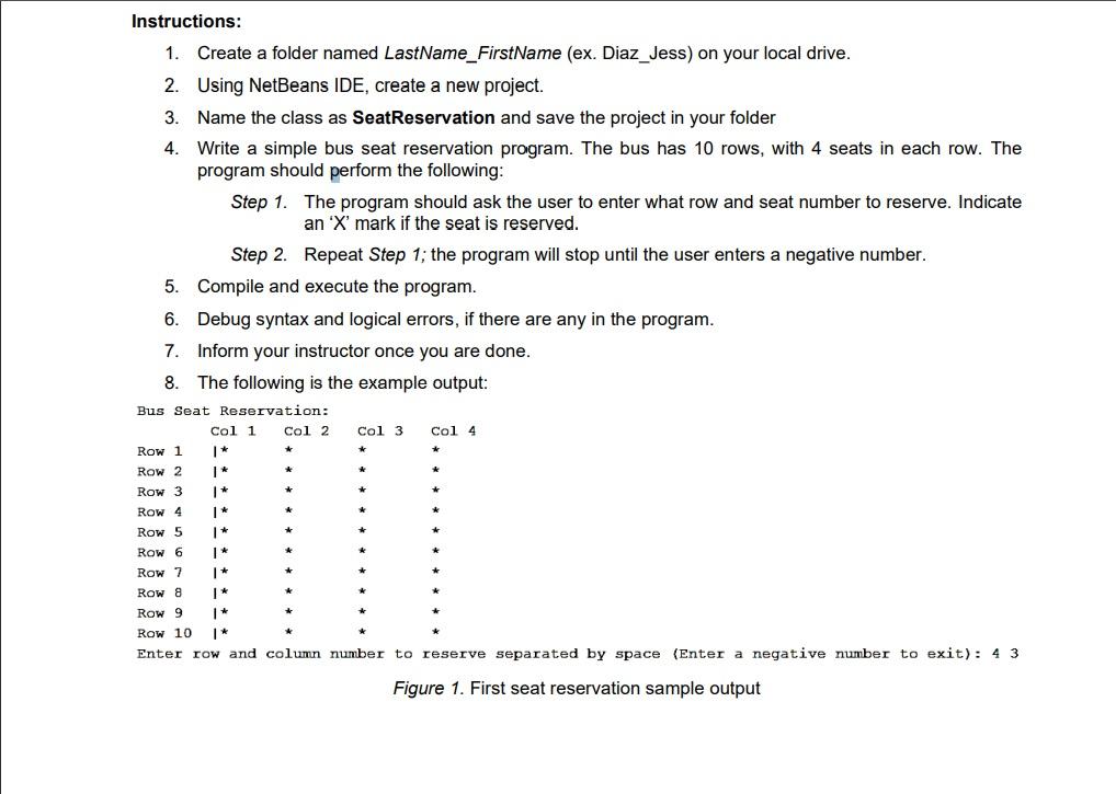 Solved 4 Instructions 1 Create A Folder Named 0737