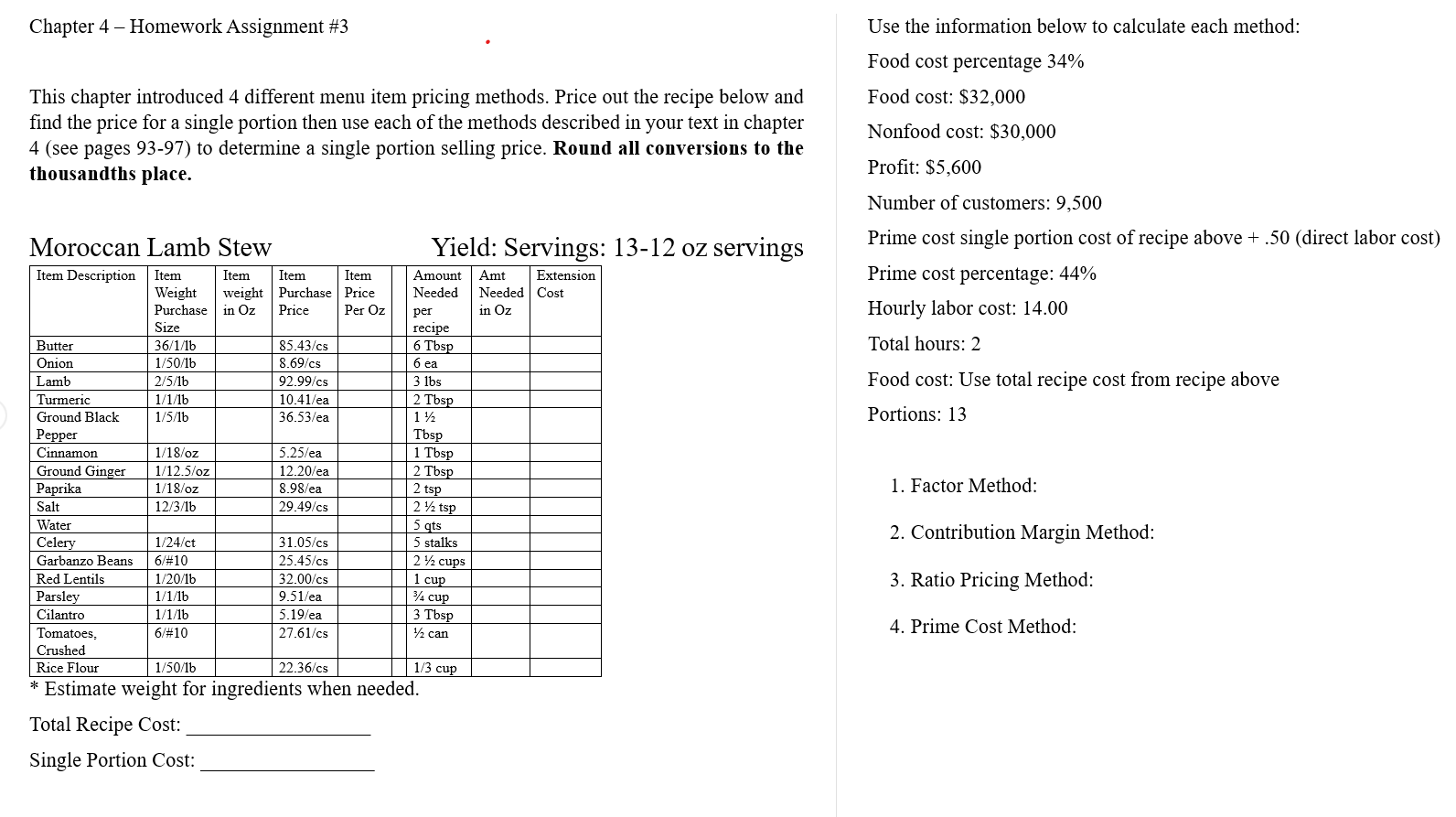 Solved Chapter 4 Homework Assignment 3 This Chapter