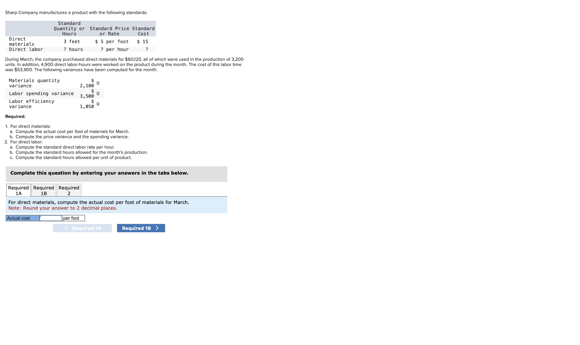 Solved Sharp Company manufactures a product with the | Chegg.com