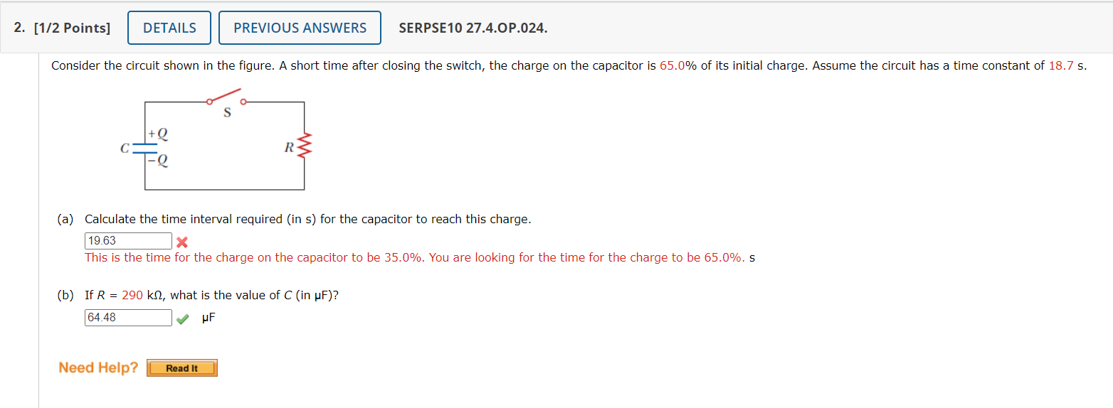 Solved (a) Calculate the time interval required (in s) for | Chegg.com