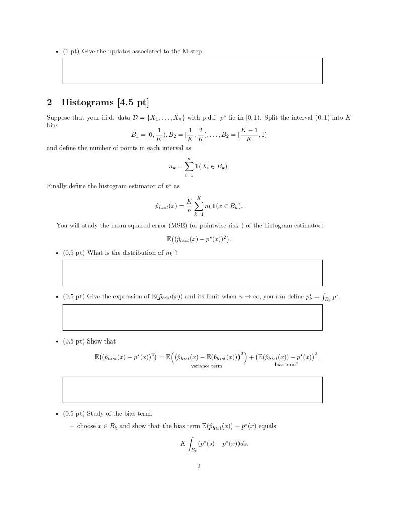 EM algorithm for a mixture of Poisson distributions | Chegg.com