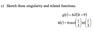 Solved c) Sketch these singularity and related functions. | Chegg.com