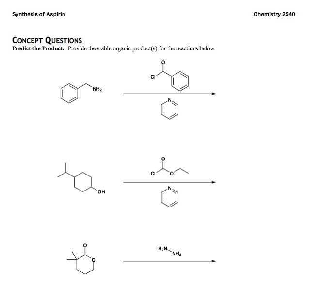 Solved Synthesis of Aspirin Chemistry 2540 Mechanism. | Chegg.com