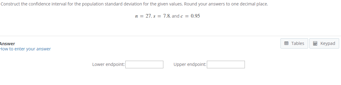 Solved Construct the confidence interval for the population | Chegg.com