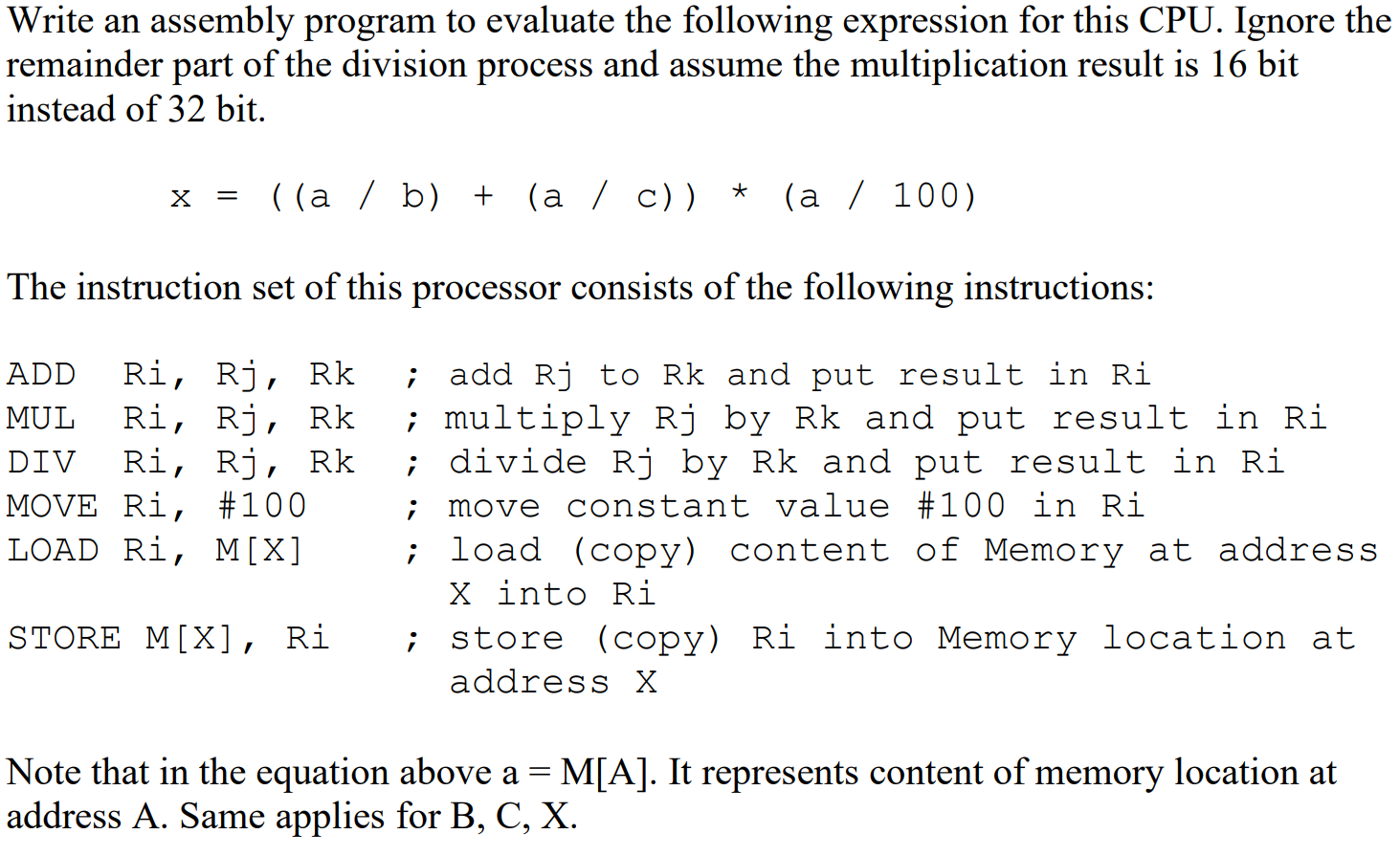 Solved The instruction set of this processor consists of the | Chegg.com