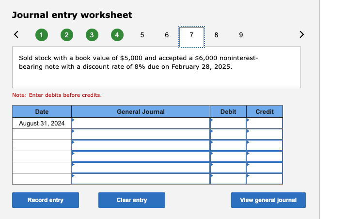 Solved Journal entry worksheet 1 2 3 4 5 6 To record the | Chegg.com