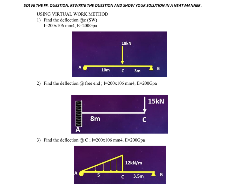 Solved SOLVE THE FF. QUESTION, REWRITE THE QUESTION AND SHOW | Chegg.com