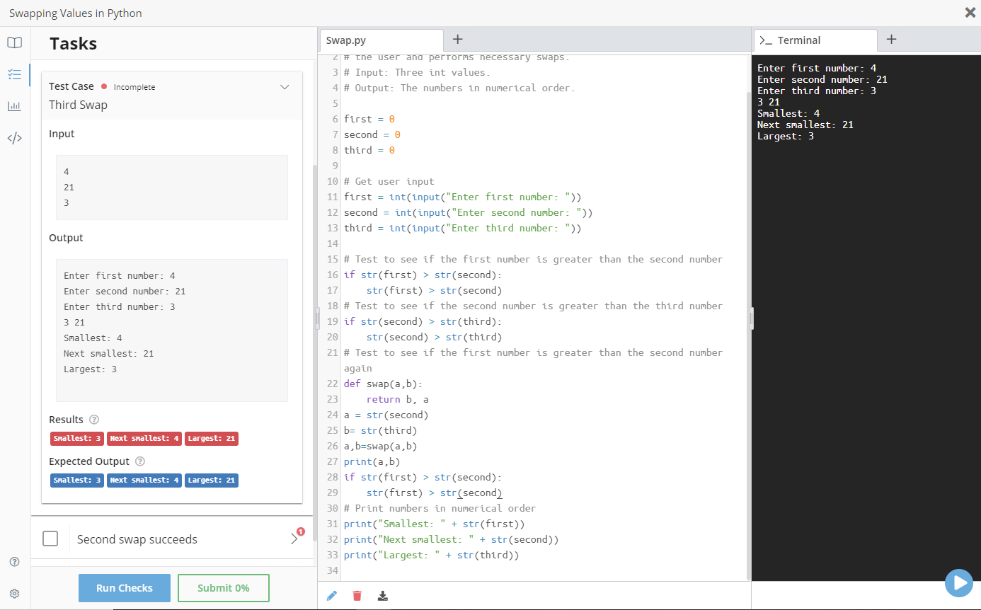 Python Simulator Swapping Values Summary In This 6701