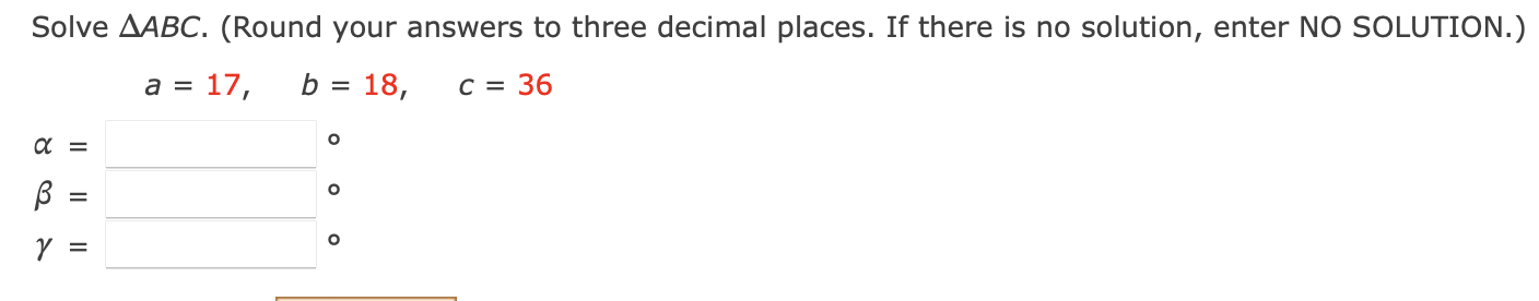Solved Solve ????ABC. (Round your answers to three decimal | Chegg.com