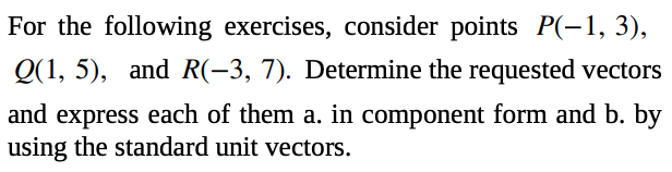 Solved For the following exercises, consider points P(−1,3), | Chegg.com