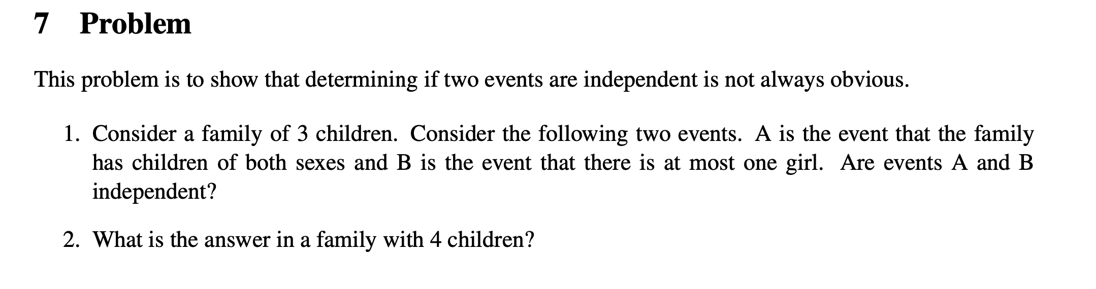 Solved 7 Problem This problem is to show that determining if | Chegg.com
