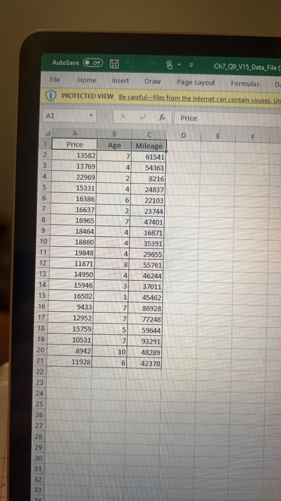 Solved AutoSave Oit) File Home Insert Draw Page Layout | Chegg.com